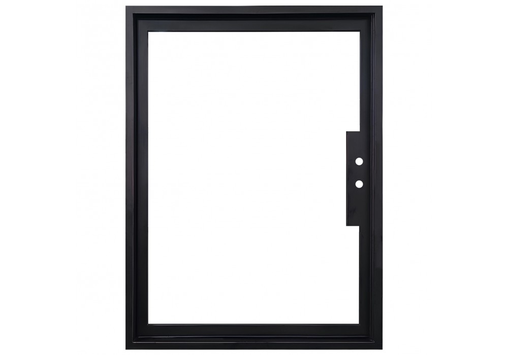 Caldwell - Pivot Steel Metal Exterior Grade 1-Lite Door with Clear Low ...