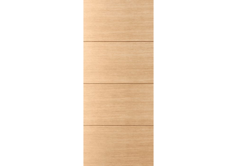 Brentwood- Interior White Oak Flush Door- 3 Horizontal Grooves and ...